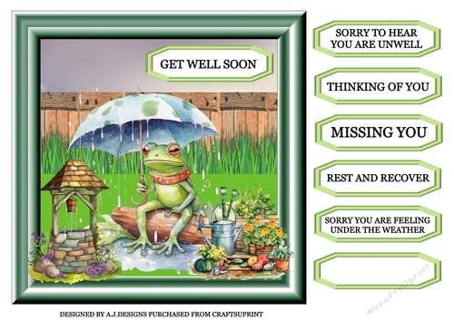 GET WELL FROG 1 - CUP1336655_123820 | Craftsuprint