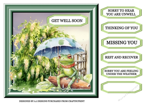 GET WELL FROG 2 - CUP1336656_123820 | Craftsuprint