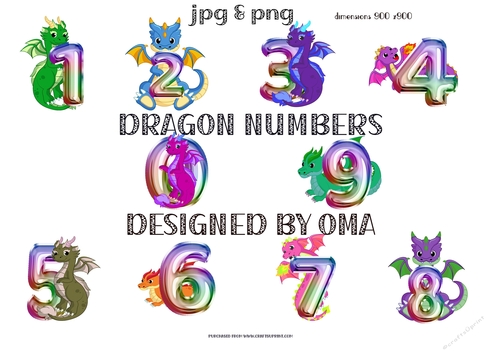 DRAGON NUMBERS - CUP1092082_102057 | Craftsuprint
