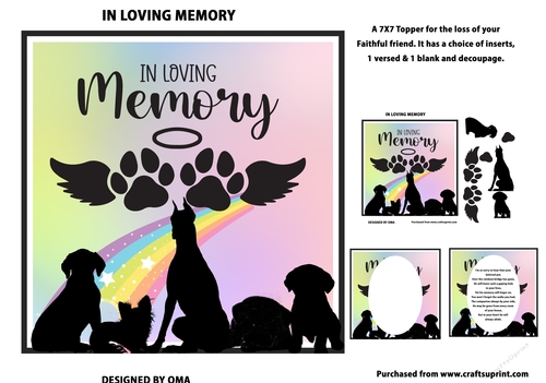 In Loving Memory, dog - CUP1139159_102057 | Craftsuprint