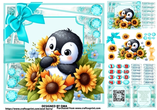 SUNFLOWER CUTIES / PERCY PENGUIN - CUP1282062_102057 | Craftsuprint