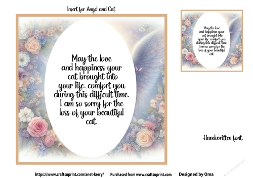 Insert for Angel & Cat series. - CUP1327164_102057 | Craftsuprint