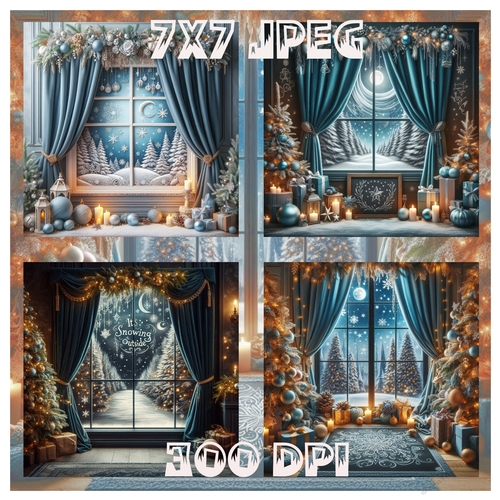 Christmas Window blue - CUP1339725_102057 | Craftsuprint