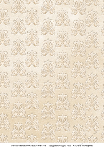 A4 Background Paper Embossed Fleur de Lys Pattern, Gold - CUP1022694 ...