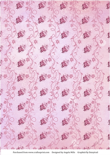 A4 Background Paper Roses and Vines Design, Pink - CUP1025485_89143 ...