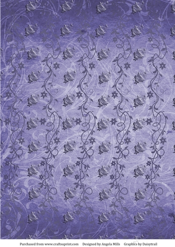 A4 Background Paper Roses and Vines Design, Violet - CUP1025490_89143 ...
