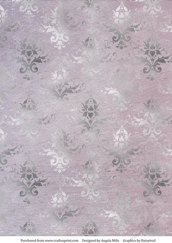 A4 Paper Silver Damask on Lavender Background - CUP1029634_89143 ...