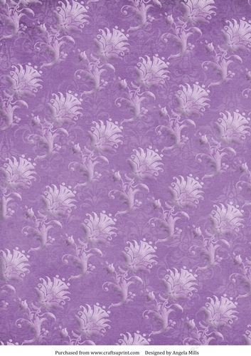 A4 Paper Lilac Floral Pattern on Lilac Background - CUP1031474_89143 ...