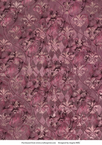 A4 Paper Swirls and Beads on Burgundy Background - CUP1032104_89143 ...