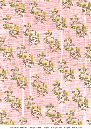 A4 Paper Yellow Flowers on Pink Background - CUP1039421_89143 ...