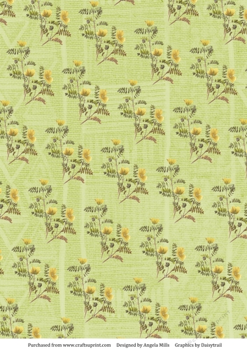 A4 Paper Yellow Flowers on Lime Green Background - CUP1039422_89143 ...