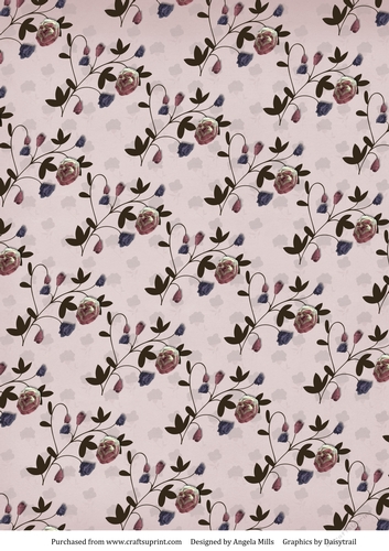 A4 Paper, Paper Roses on Dusky Rose Background - CUP1039757_89143 ...