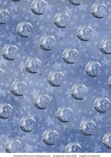 A4 Paper Blue Moon Design on Blue Starry Background - CUP1044983_89143 ...