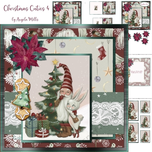 Christmas Cuties 4: Santas Little Helpers 7 x 7 Card Mini-Kit, 6 Sheets ...