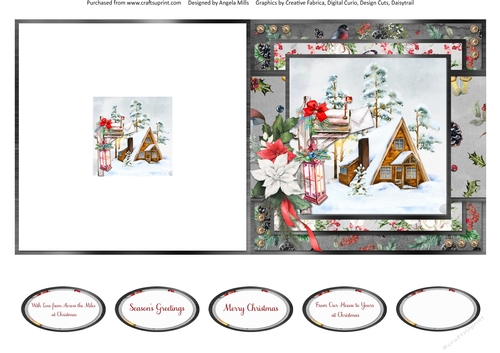 Winter Garden 9: Christmas Mail/Lantern 5 x 5 Quick Cut & Fold Card ...