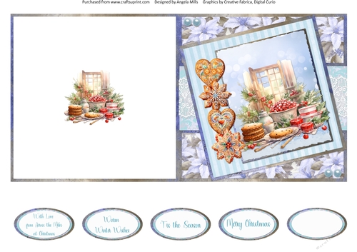 Christmas Greetings 60: Festive Fare 5 x 5 Quick Cut & Fold Card with ...