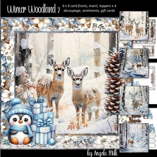 Winter Woodland 2: Forest Fawns 7 x 7 Card Mini Kit, 8 Sheets ...