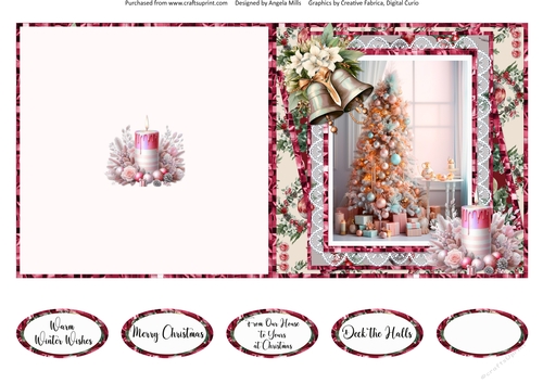 Home for Christmas 6: Christmas Tree 5 x 5 Quick Cut and Fold Card with ...