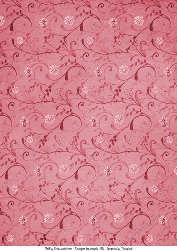 A4 Background Paper Pink Flowers and Flourishes - CUP908314_89143 ...