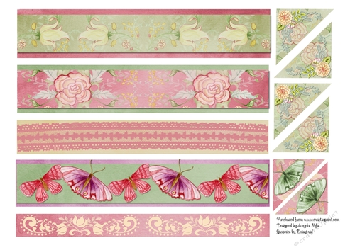 A4 Princess Borders and Corners Sheet - CUP908504_89143 | Craftsuprint