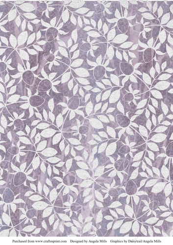 A4 Paper White Background with Violet Lacy Floral Overlay - CUP988554 ...