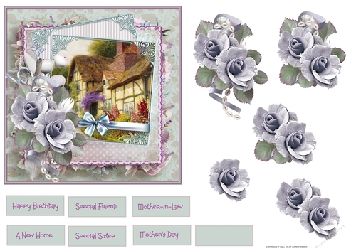 Thatched roof cottage 6x6 card - CUP1063523_8 | Craftsuprint