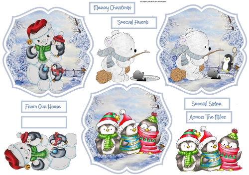 Snow friends toppers - CUP1170283_8 | Craftsuprint