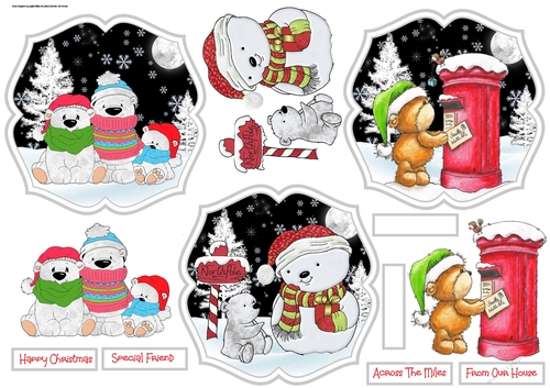 Polar bears and teddy bear toppers - CUP1173337_8 | Craftsuprint