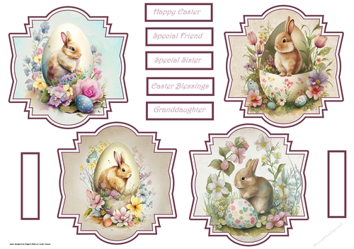 Easter rabbit toppers - CUP1202669_8 | Craftsuprint