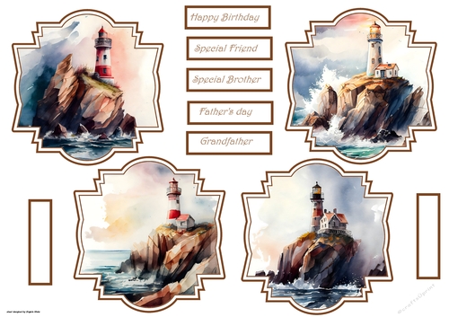 Lighthouse toppers - CUP1204213_8 | Craftsuprint