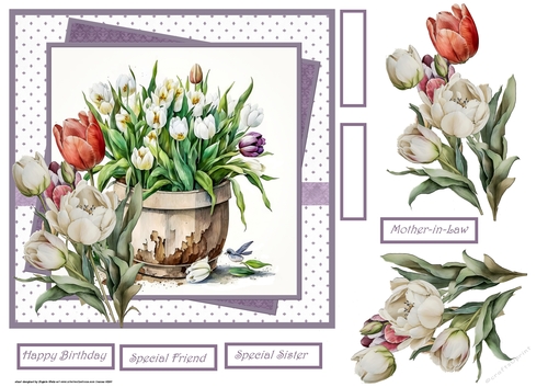 Spring tulips 7x7 - CUP1205613_8 | Craftsuprint