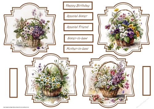 Flower basket toppers - CUP1208884_8 | Craftsuprint