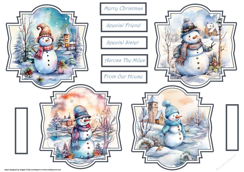 Snowman toppers - CUP1221637_8 | Craftsuprint