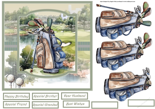 A Game of golf 7x7 - CUP1241010_8 | Craftsuprint