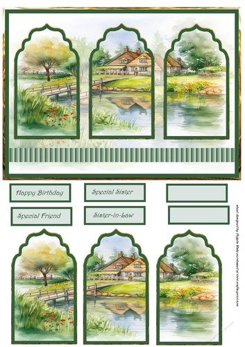 House by the lake panel card A5 - CUP1253967_8 | Craftsuprint