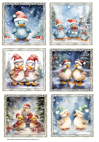 Christmas ducks toppers - CUP1267691_8 | Craftsuprint