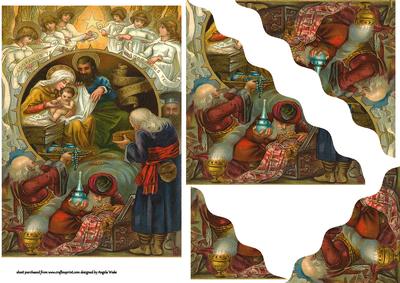 Three Kings Bringing Gifts for Baby Jesus - CUP127144_8 | Craftsuprint