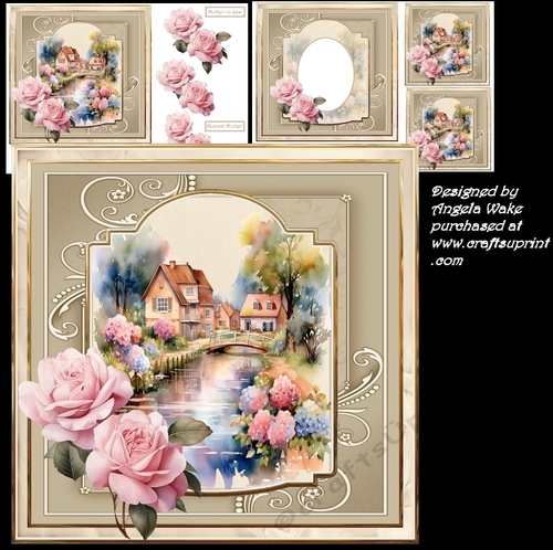 Over the bridge 7x7 card - CUP1278814_8 | Craftsuprint