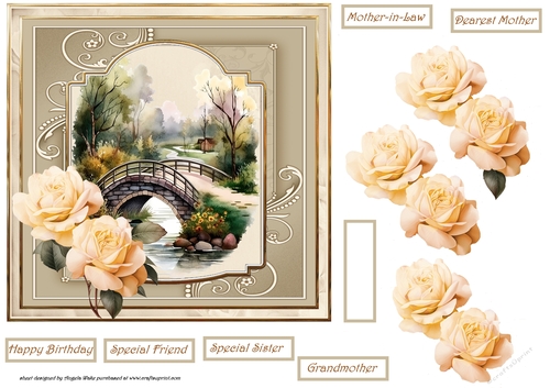 Poetic bridge and roses - CUP1278828_8 | Craftsuprint