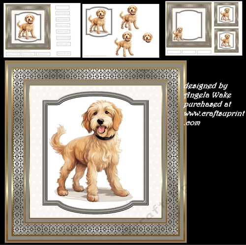 Love of a golden doodle 7x7, decoupage, insert and toppers - CUP1301052 ...