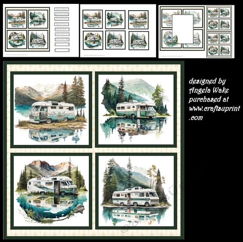 Travel time 7x7, insert and toppers, toppers, matt and layer ...