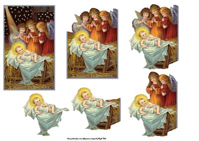 Angels Watching Over Baby Jesus - CUP156369_8 | Craftsuprint