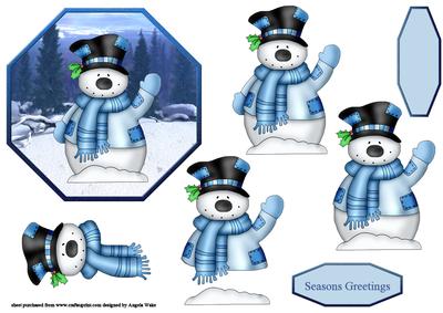 Waving Snowman - CUP235497_8 | Craftsuprint