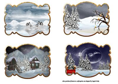 Winter Christmas Scene Toppers - CUP240543_8 | Craftsuprint