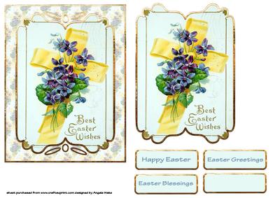 Yellow Ribbon Easter Cross - CUP307844_8 | Craftsuprint