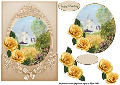 Windmill and Roses - CUP335737_8 | Craftsuprint