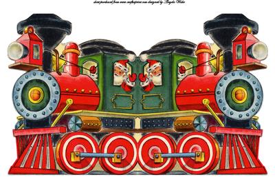 Santa's Steam Train Engine - CUP337055_8 | Craftsuprint