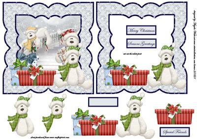 Bears Christmas Frame - CUP352335_8 | Craftsuprint