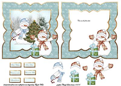 Frosty and Fred Snowman Christmas Tree - CUP352681_8 | Craftsuprint
