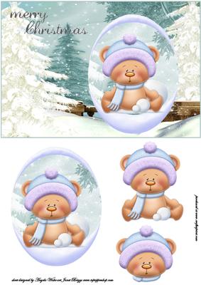 Teddy Bear Snowball - CUP353468_8 | Craftsuprint